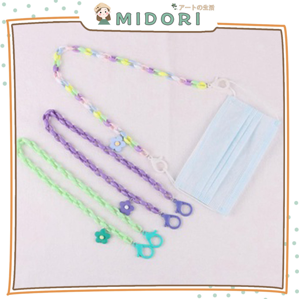 Jual [MIDORI] Tali Masker Lucu Mask Chain Neck Strap Tali Masker Bunga ...