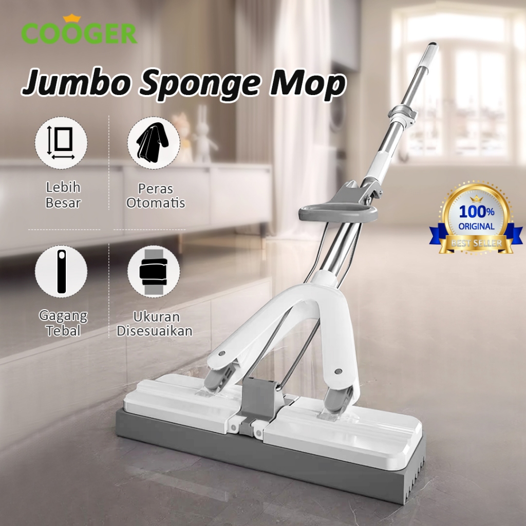 Jual COOGER Alat Pel Lantai Busa Sponge Mop Collodion Jumbo Menyerap ...