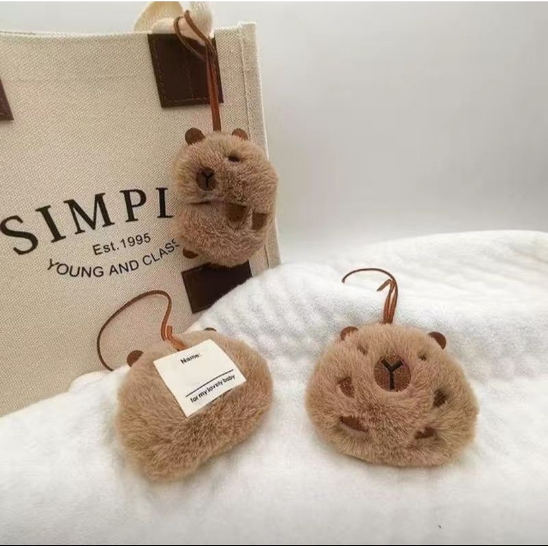 Jual Plushed capybara keychain/gantungan kunci/capybara | Shopee Indonesia
