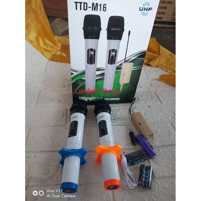 Jual Ttd m16PUTIH Mic tanpa kabel Professional wireless microphone ...