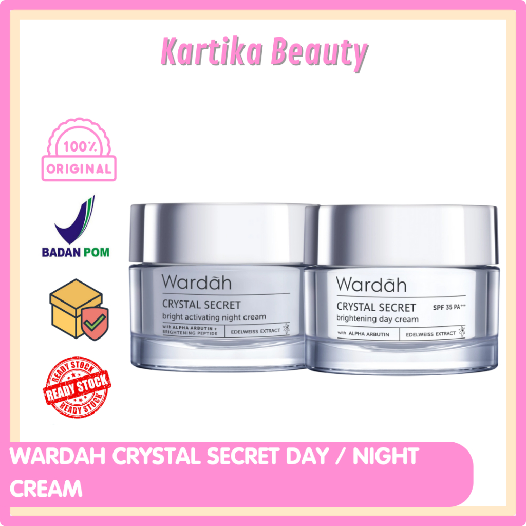 Jual WARDAH CRYSTAL SECRET DAY / NIGHT CREAM 30 GRAM MANGKOK POT ...