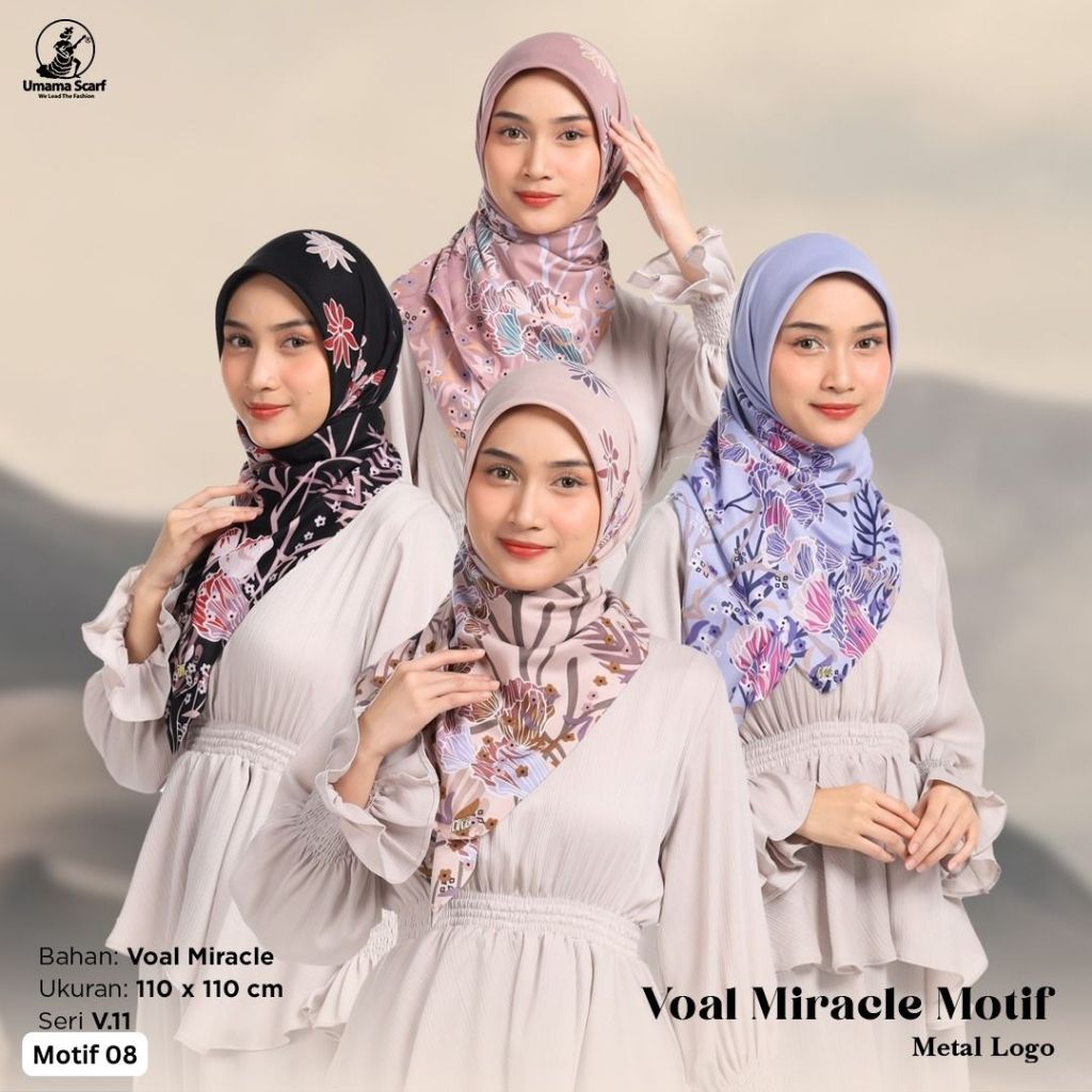 Jual Kerudung/Hijab Seragaman Motif Umama Scarf Voal miracle Motif icon ...