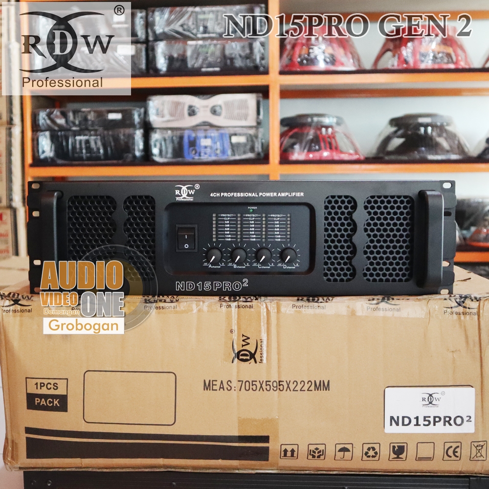 Jual Power RDW ND15PRO Gen 2 Power Amplifier Class H 2 x 1500 Watt 8 ...