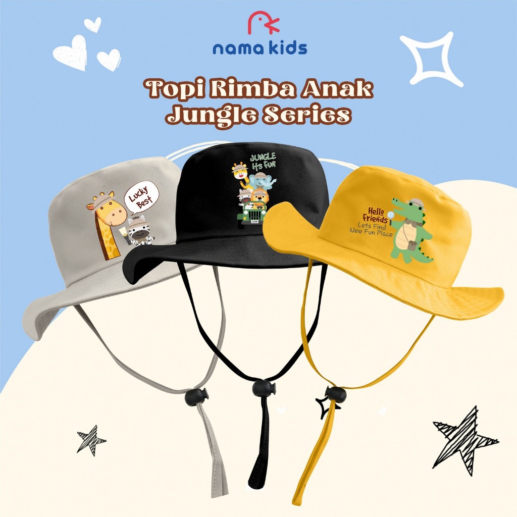 Jual Topi Rimba Sablon Ready Karakter Lucu Rimba Anak Sablon Hewan Topi ...