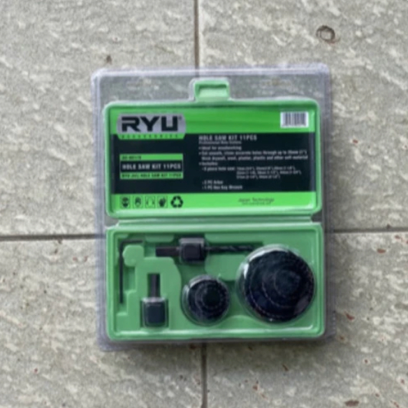 Jual RYU Hole Saw Kayu Kit Set 11 Pcs Mata Bor Kayu Set 11pcs Pelubang ...