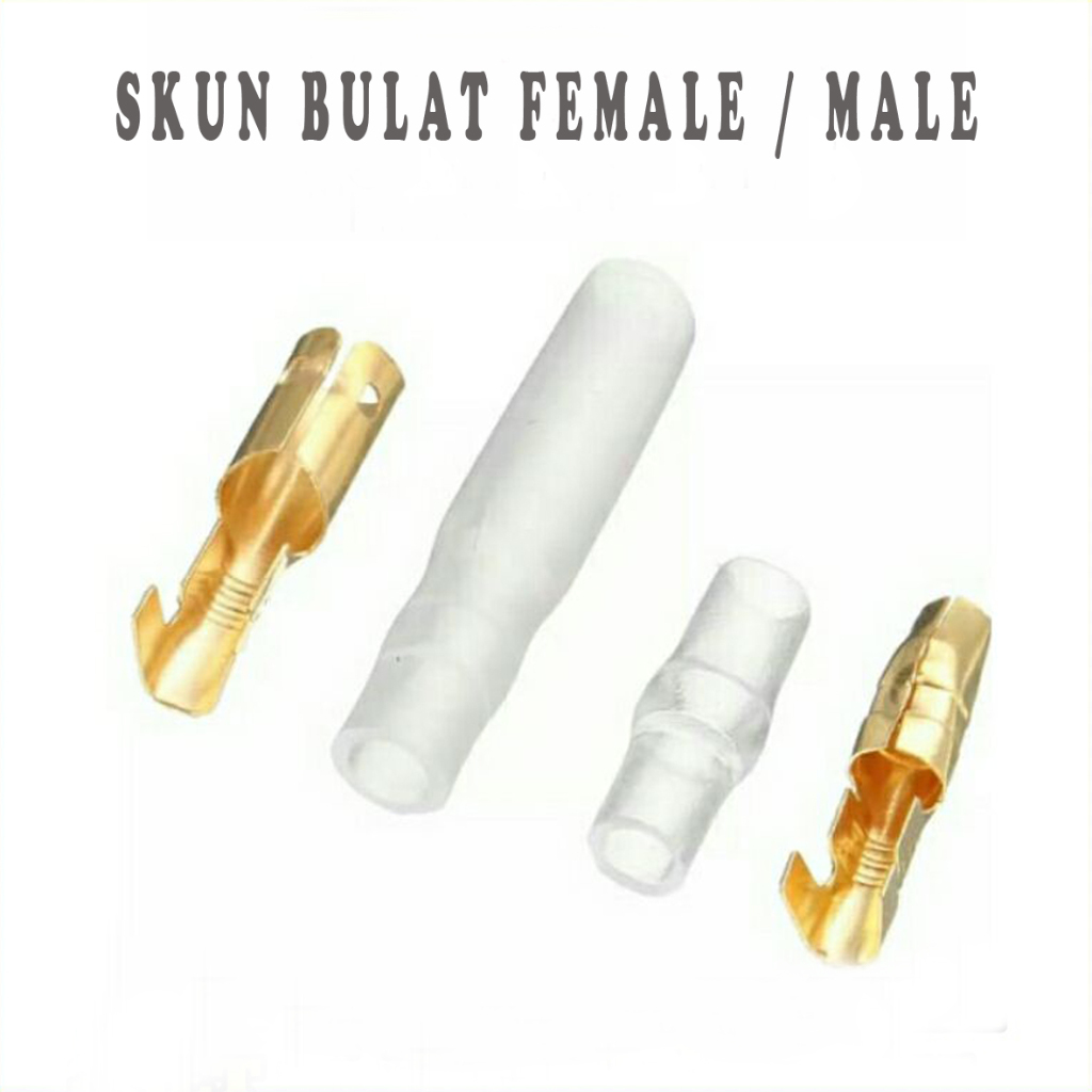 Jual Skun Terminal Bulat Male Female Universal Harga Satuan | Shopee ...