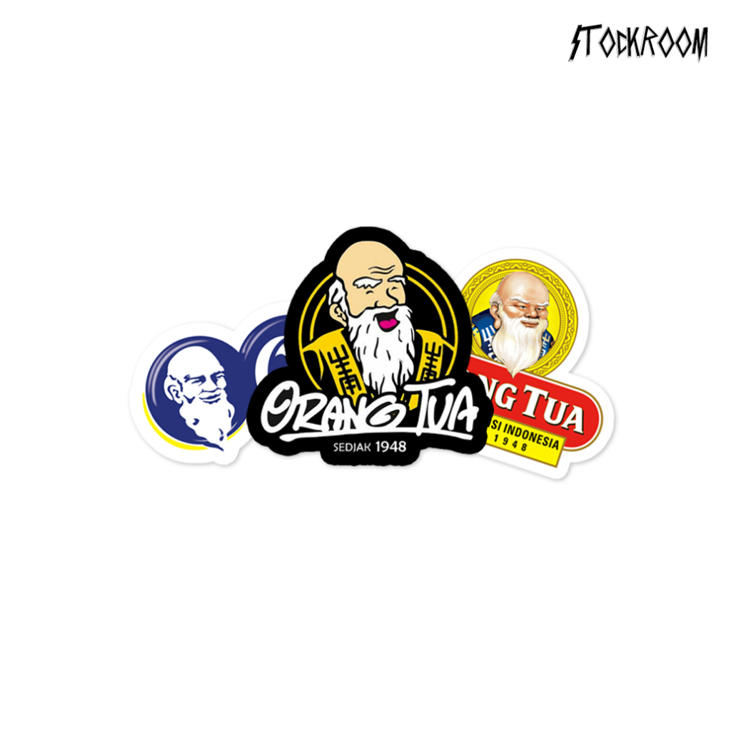 Jual (BISA COD) STIKER "ORANG TUA" ANTI AIR / WATERPROOF / STIKER HELM ...