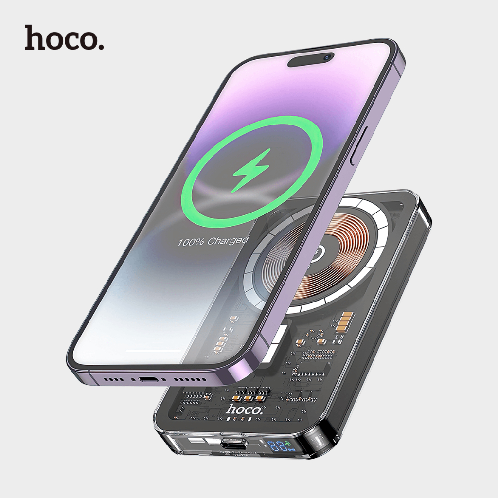 Jual HOCO Magsafe Powerbank 5000mAh Magnetic Wireless Charging 20W Fast ...