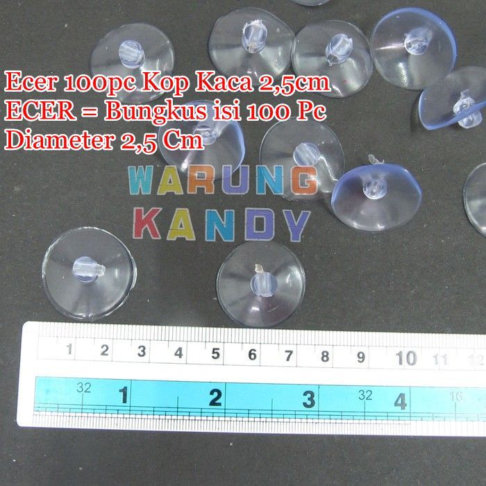 Jual Kop Kaca 2,5cm ECER 100pc | Shopee Indonesia