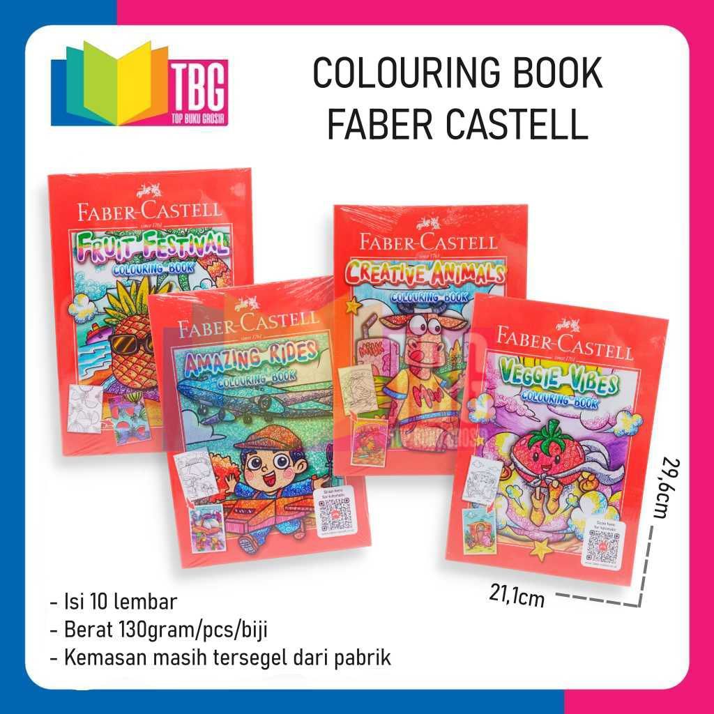 Jual 1 PCS COLOURING BOOK FABER CASTELL BUKU MEWARNAI ANAK | Shopee ...
