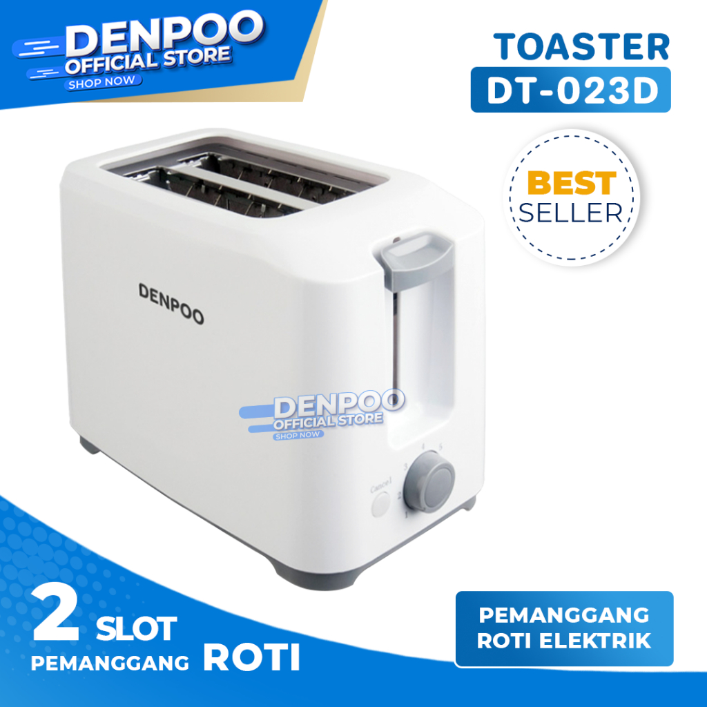 Jual Denpoo Toaster Pemanggang Roti Elektrik DT 023D | Shopee Indonesia