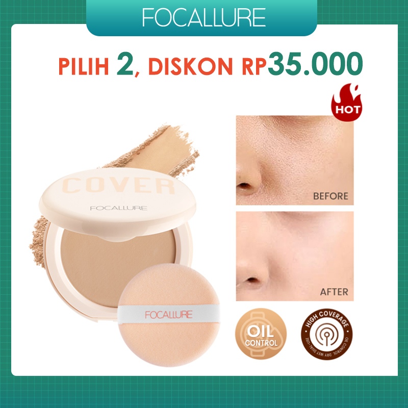 Jual Focallure Oil Control Matte Pressed Powder Lightweight Sweatproof ...