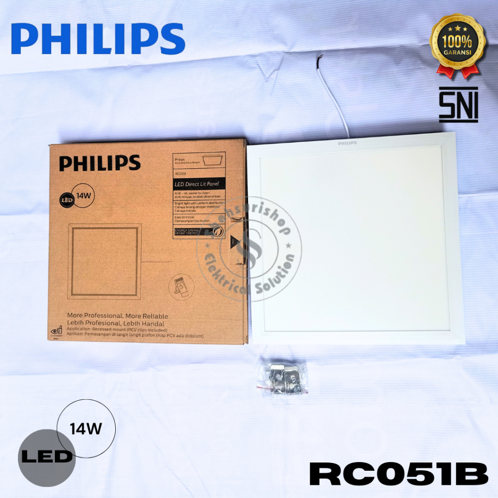 Jual PHILIPS LED PANEL 30x30 RC051B W30L30 14WATT LAMPU MURAH ...