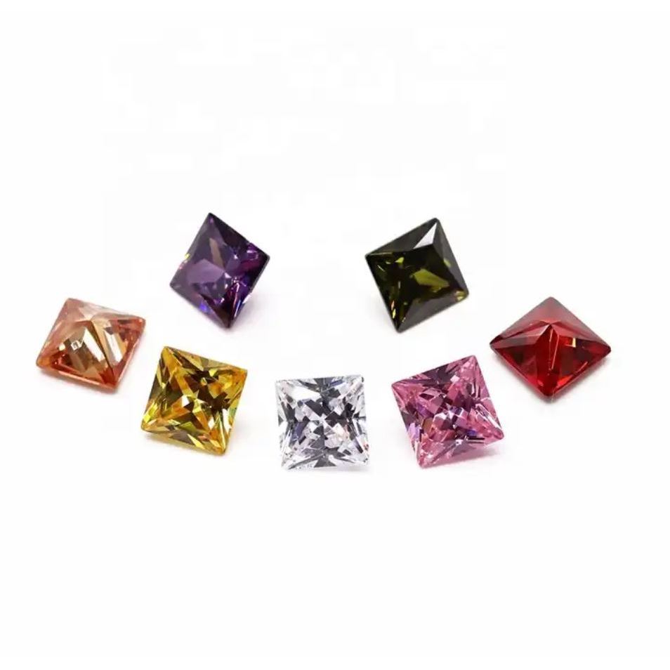 Jual Permata Sirkon Kotak 3x3 mm Cubic Zirconia Square Cut Warna Eceran Pergram | Shopee Indonesia