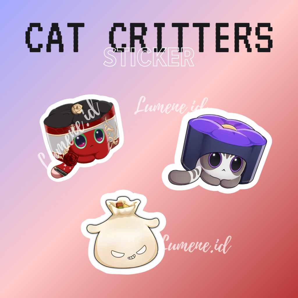 Jual Stiker Cat Critters/Argenti/Herta/Dumpling/Sticker Anime Anti Air ...