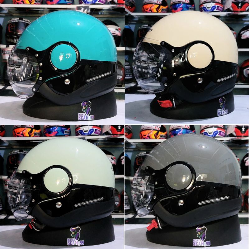 Jual HELM CARGLOSS M-ONE | CARGLOSS M 1 RETRO ORIGINAL SNI HALF FACE ...