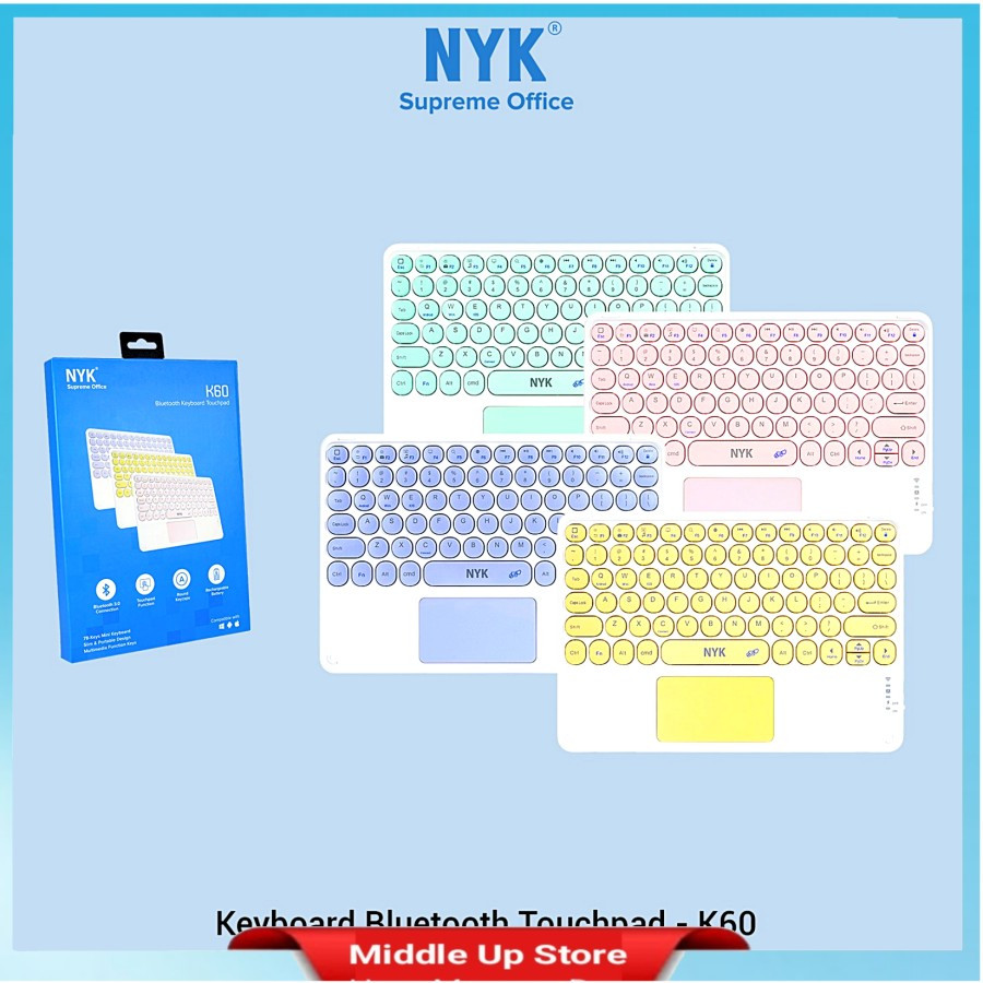 Jual Keyboard Bluetooth with Touchpad NYK Supreme K60 | Shopee Indonesia