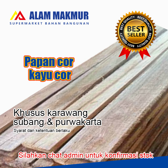 Jual papan cor/kayu cor 1 iket isi 5 lembar (khusus area karawang ...