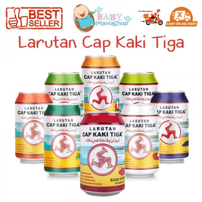 Jual Larutan Cap Kaki Tiga 320ml Larutan Penyegar Leci Jambu Jeruk Strawberry Jamu Herbal ...