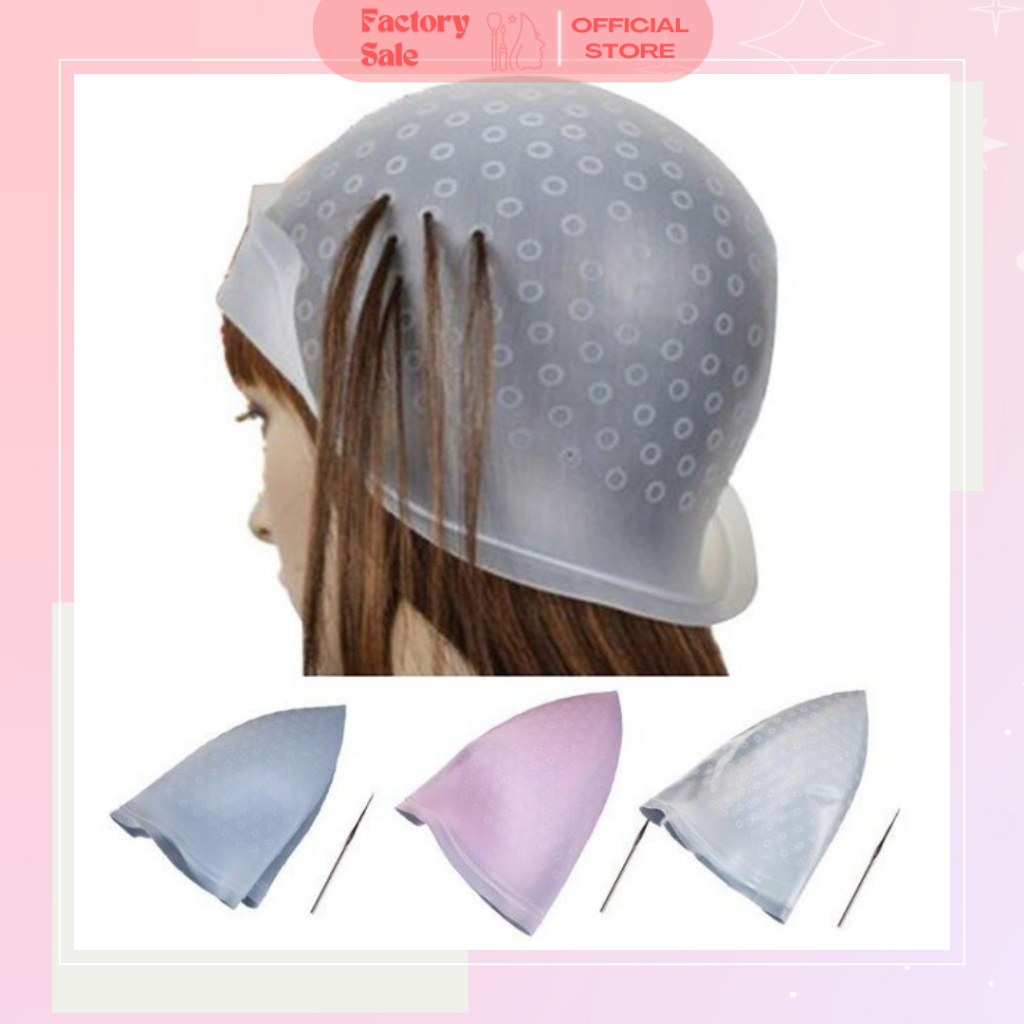 Jual FREE JARUM Magicap Topi highlight cat rambut topi bleaching alat ...