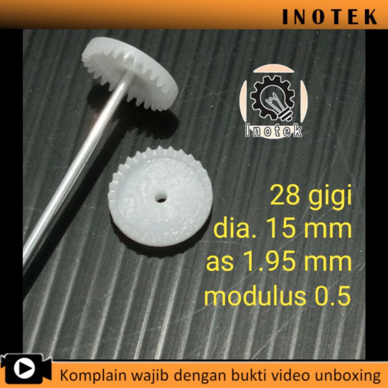 Jual gir roda gigi mahkota 28 gigi plastik crown gear 28 teeth as 1.95 ...