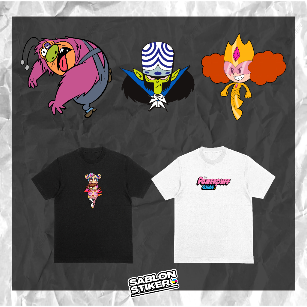 Jual SABLON STIKER DTF PRINTING 14cm TEMA POWER PUFF GIRLS VOL.1 ...