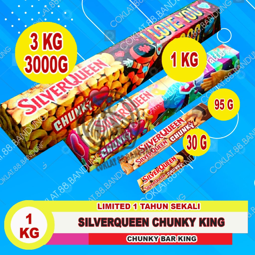 Jual SILVER QUEEN CHUNKYBAR 1KG, COKLAT SILVERQUEEN CHUNKY BAR KING 1KG ... Jual SILVER QUEEN CHUNKYBAR 1KG, COKLAT SILVERQUEEN CHUNKY BAR KING 1KG ...