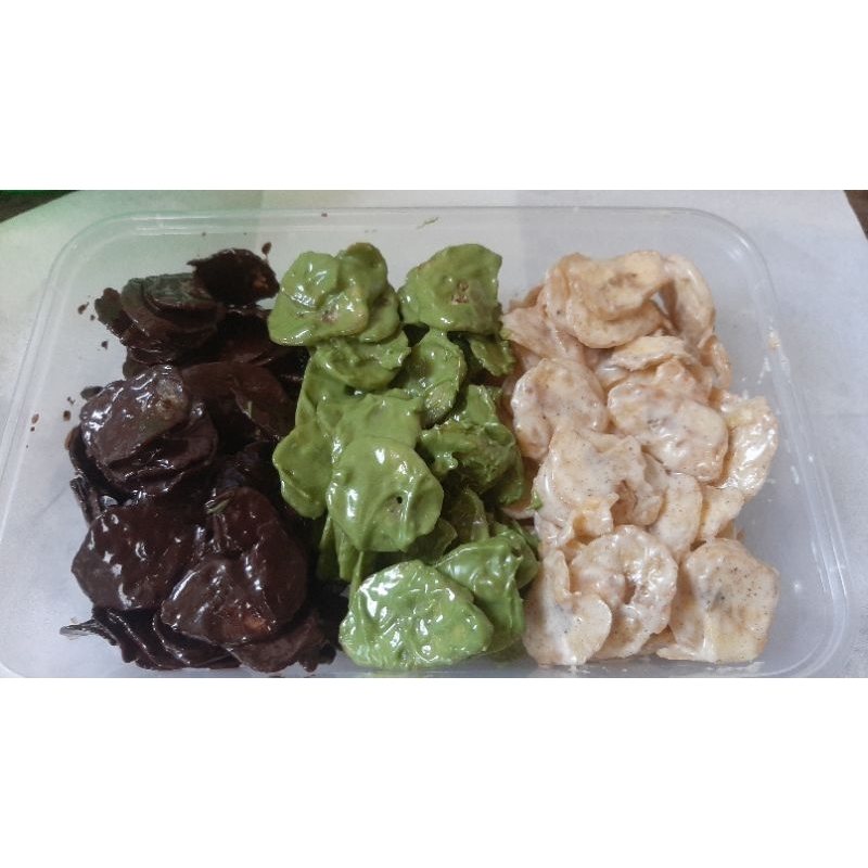 Jual Keripik Pisang Lumer 3 rasa(Coklat, Tiramisu dan Matcha) | Shopee ...