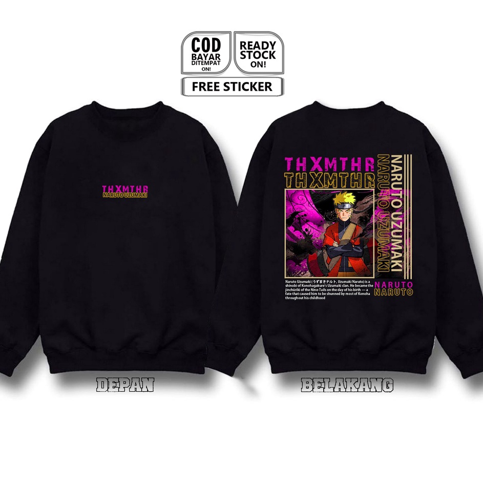 Jual Segera Cek SWEATER NARUTO ANIME MANGA NARUTO UZUMAKI ITACHI UCHIHA ...