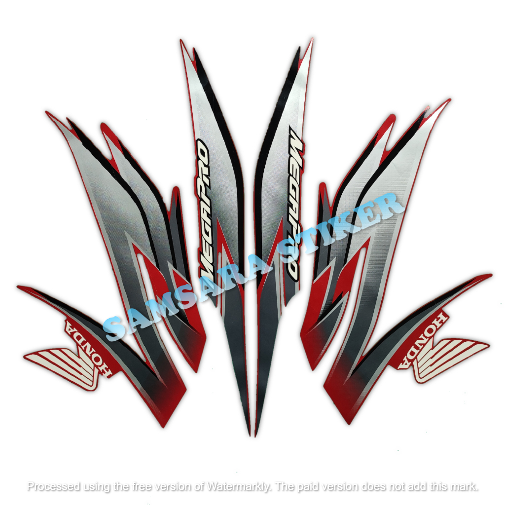 Jual STICKER STRIPING MOTOR HONDA MEGAPRO 2008 PRIMUS MERAH STANDAR ...
