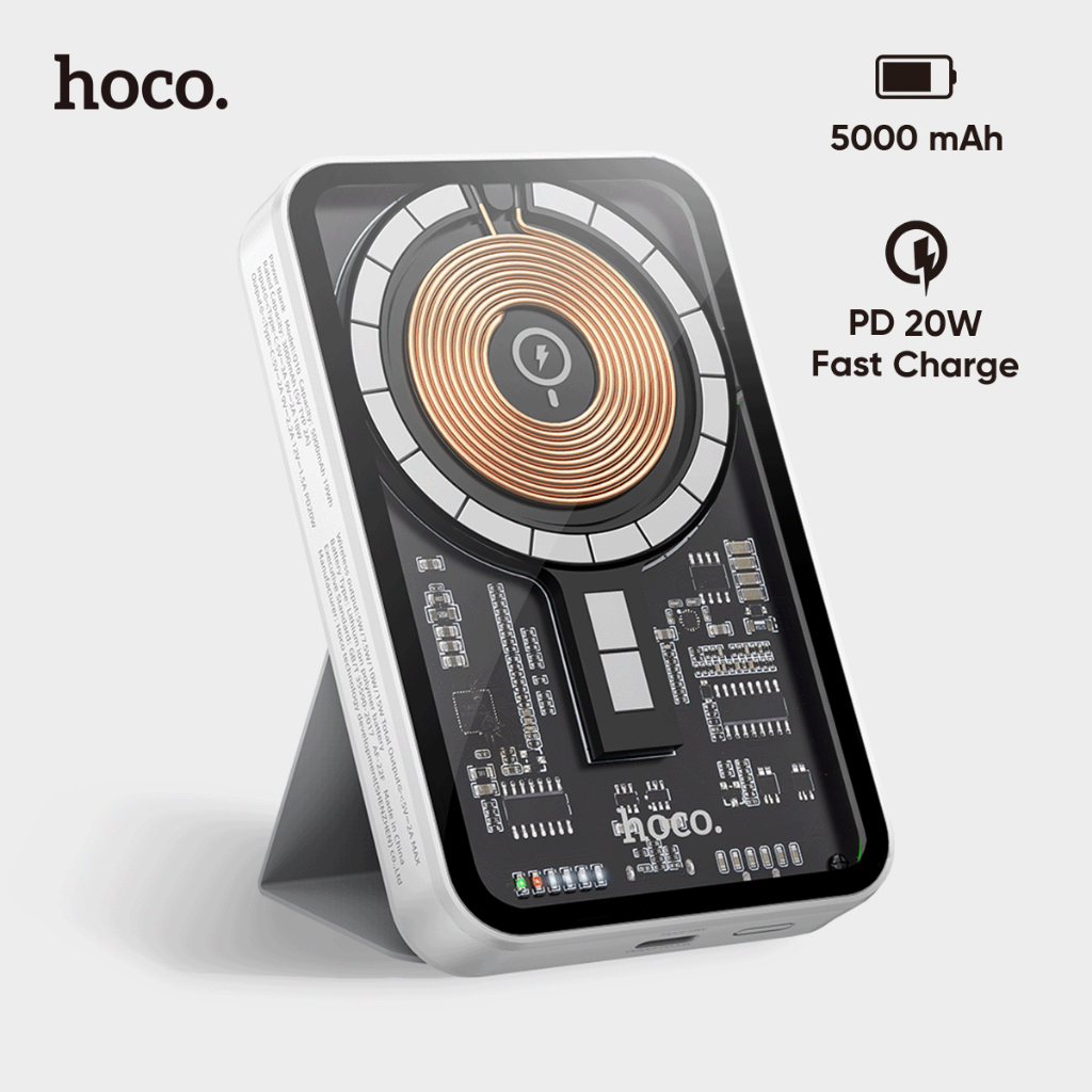 Jual HOCO Magsafe Powerbank 5000mAh Magnetic Wireless Charging PD 20W ...