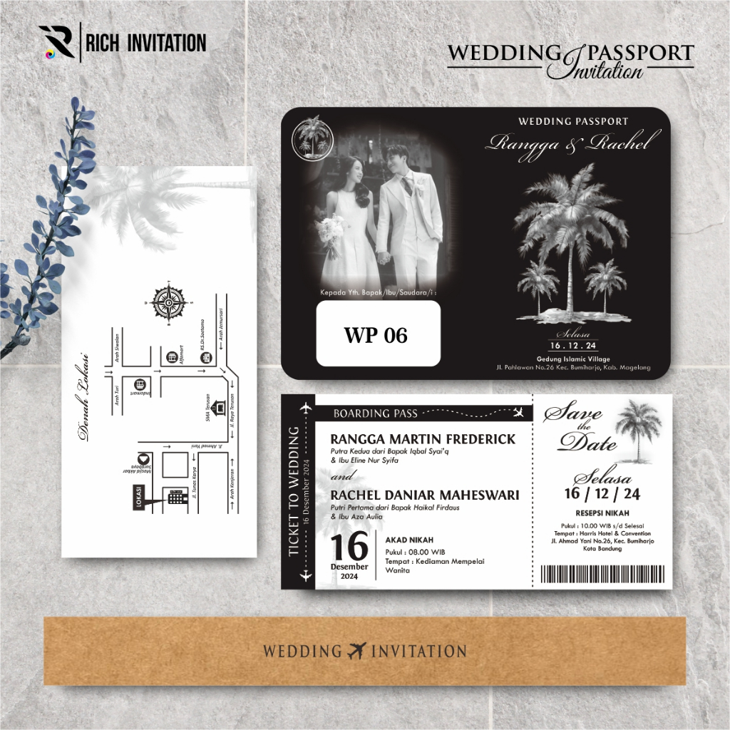 Jual UNDANGAN PERNIKAHAN AESTHETIC - UNDANGAN NIKAH WEDDING PASSPORT ...