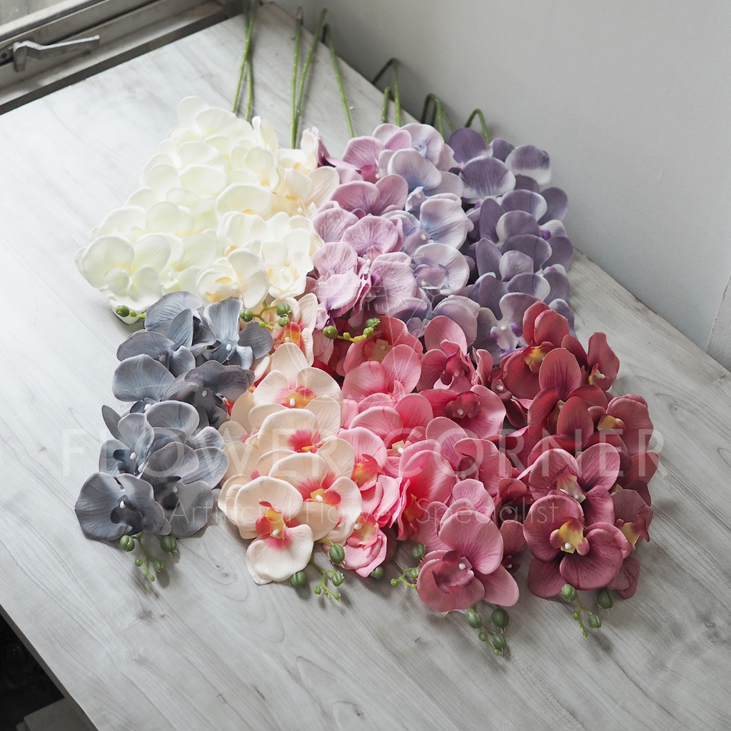Jual Bunga Artificial Anggrek Bulan Kain Bold Color (B23196) | Shopee ...