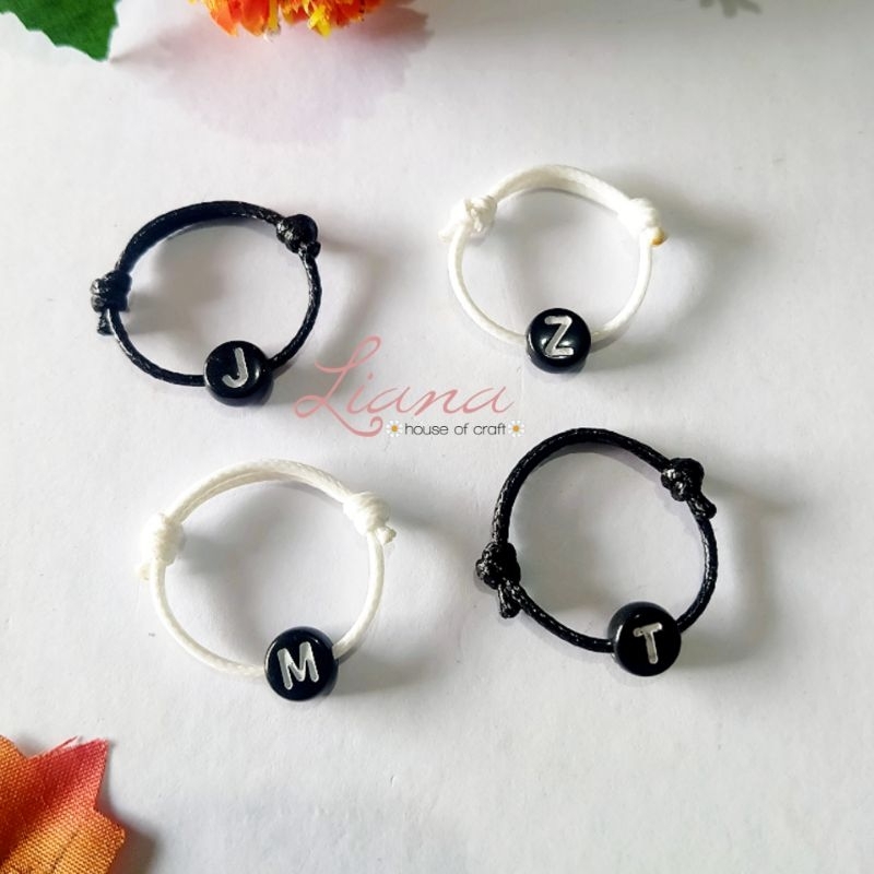 Jual Cincin Tali Cincin Huruf Inisial Angka (1PCS) | Shopee Indonesia