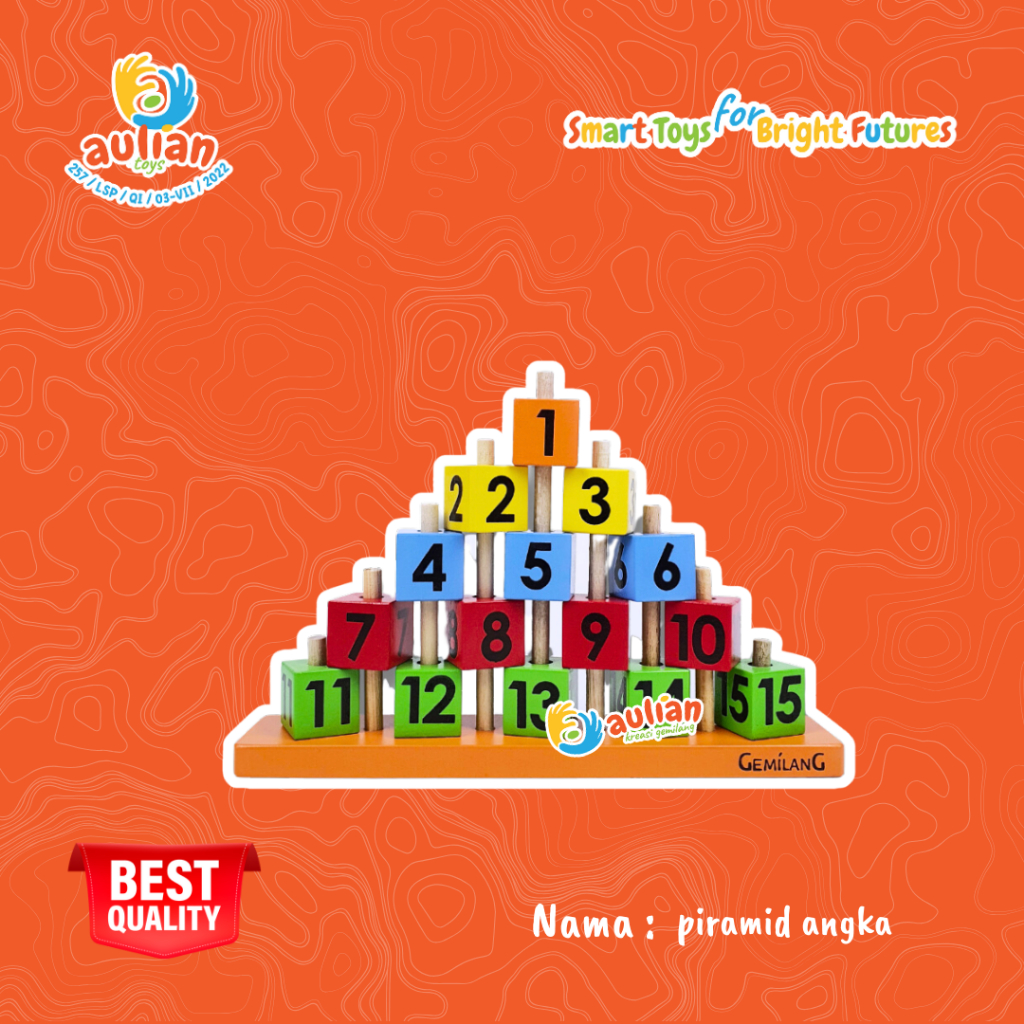 Jual Mainan Edukasi/ Mainan Kayu - Piramida Angka | Shopee Indonesia