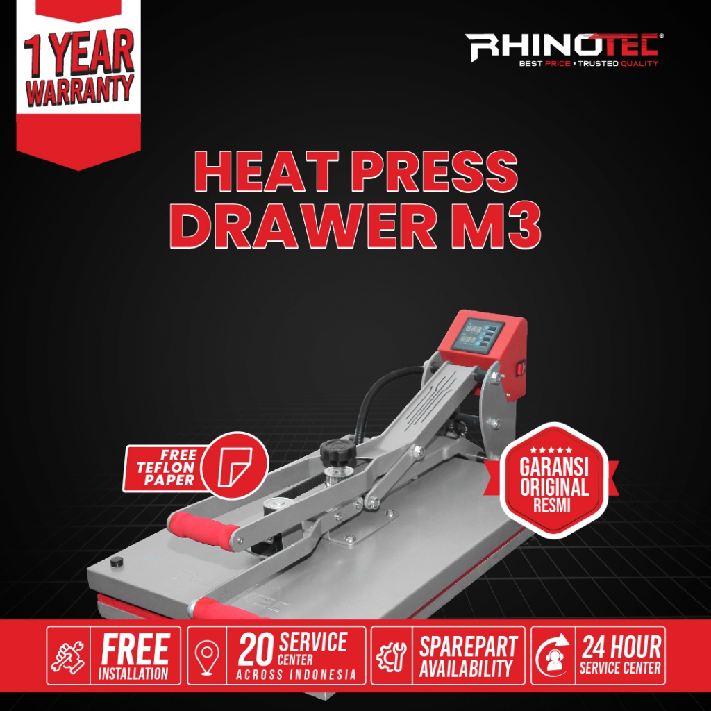 Jual RHINOTEC HEAT PRESS DRAWER M3 - 40X60 | Shopee Indonesia