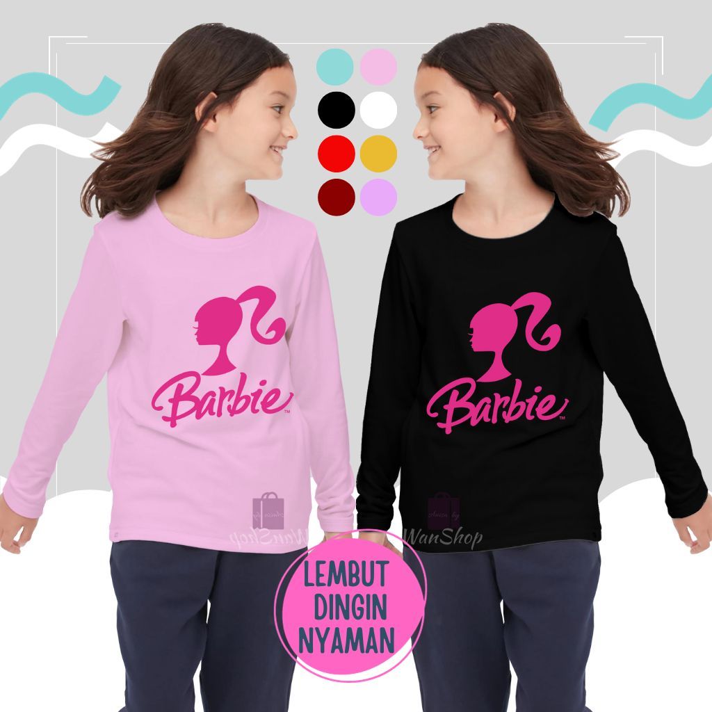 Jual Baju Kaos BARBIE Anak Perempuan dan Laki laki Lengan Panjang ...