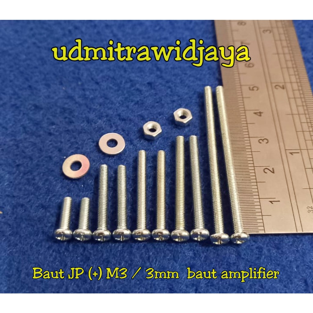 Jual BAUT + MUR 3mm 1cm,1.5cm,2cm,3cm,5cm baut amplifier baut miniatur ...