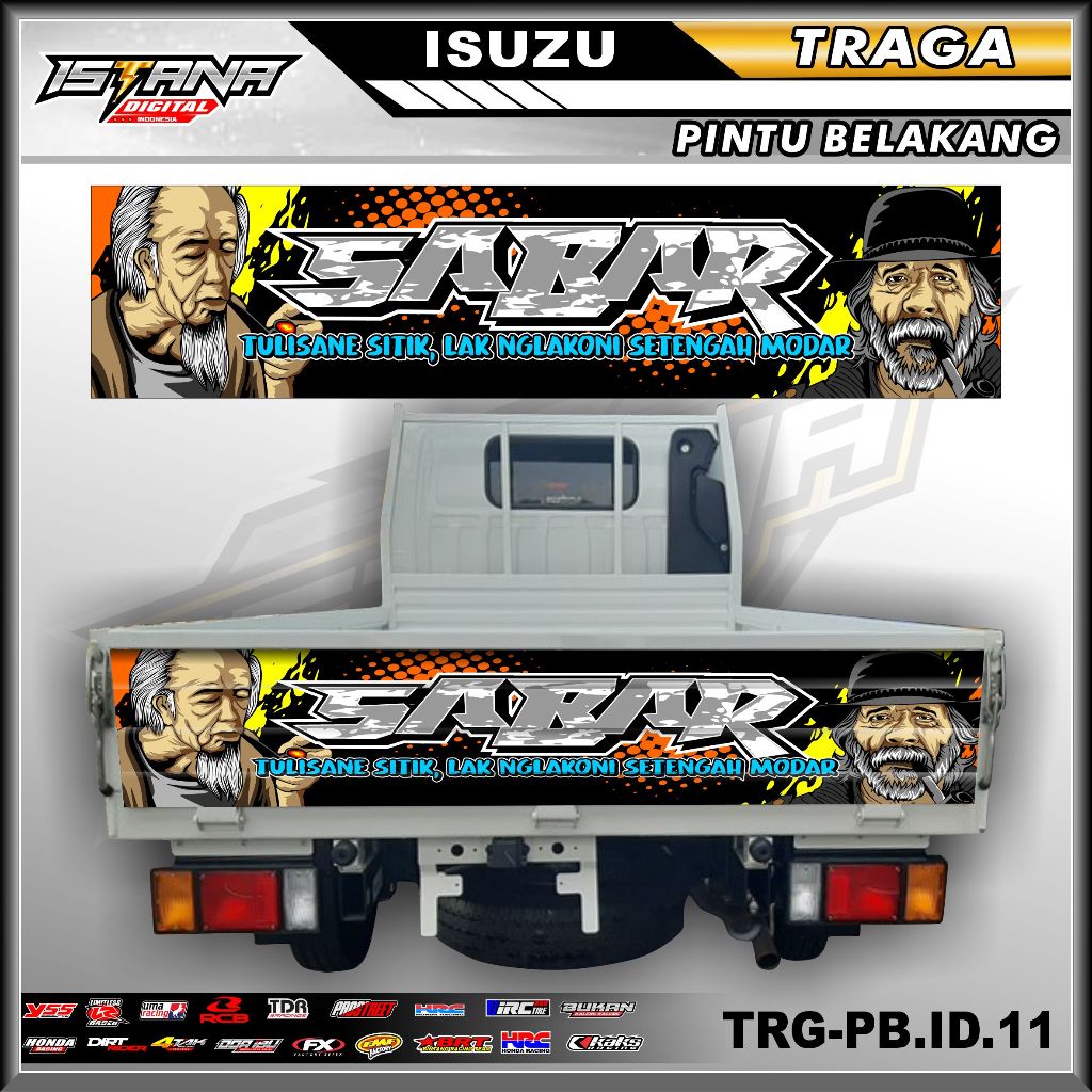 Jual Stiker Pintu Belakang Pick Up TRAGA - Sticker Variasi Pintu ...