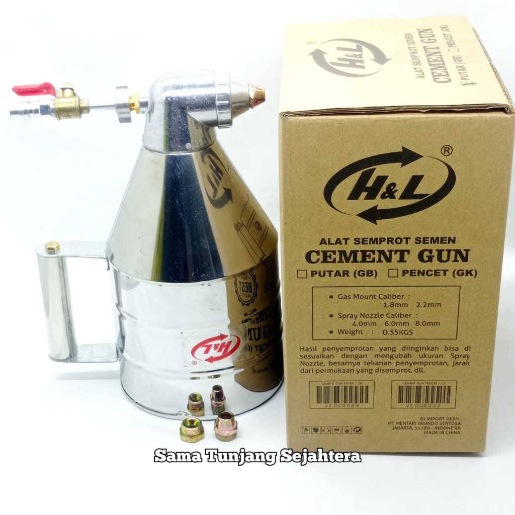Jual H & L SEMEN GUN / ALAT SEMPROT SEMEN MODEL PUTAR / CEMENT GUN ...