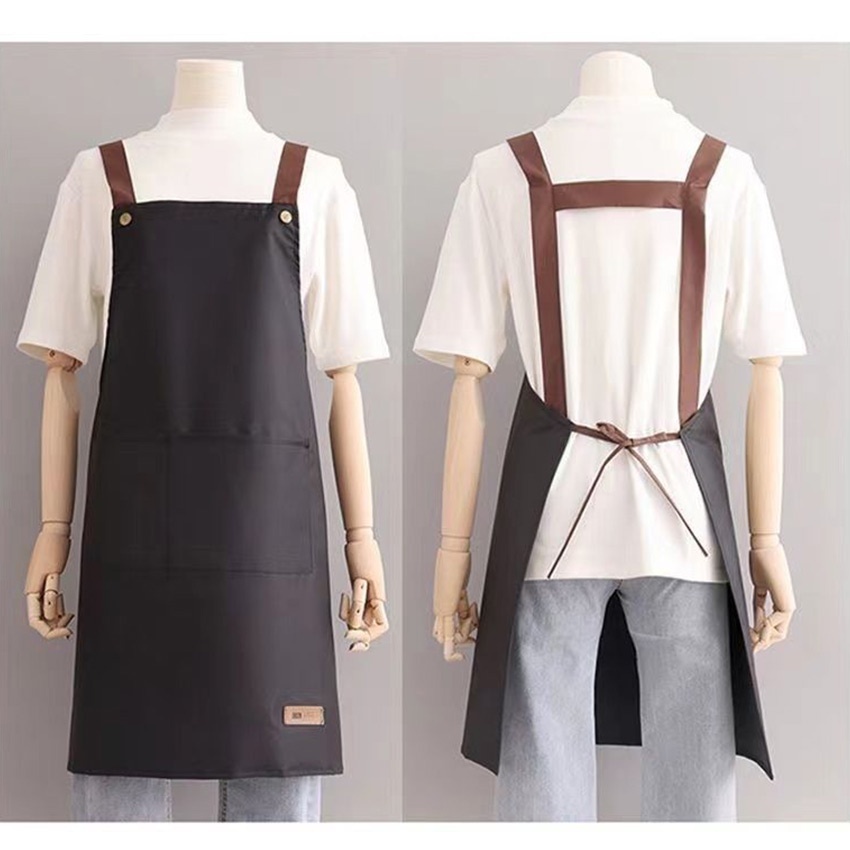 Jual APRON WATERPROOF CELEMEK MASAK DEWASA APRON MOTIF HELLO HITAM ...