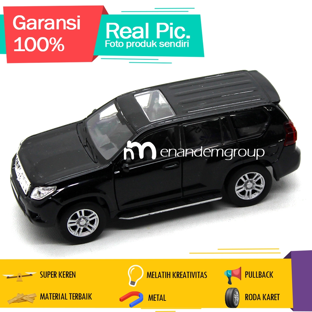 Jual Diecast Miniatur Mainan Mobil Toyota Land Cruiser Prado Besi ...