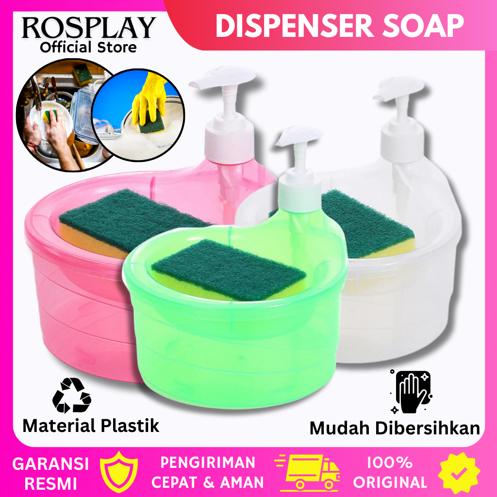 Jual Tempat Wadah Sabun + Spons Cuci Piring Model Bulat & Persegi ...