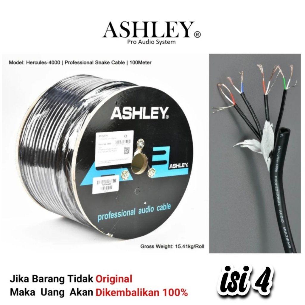 Jual Kabel snake ashley isi 4 ashley hercules snake 4000 kabel snek isi ...