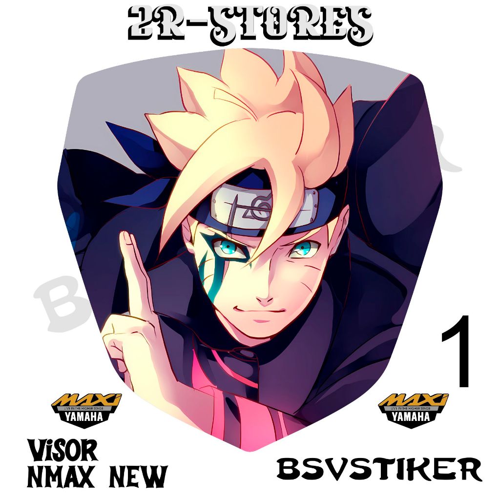 Jual stiker visor nmax new 155 anime boruto sku1 | Shopee Indonesia