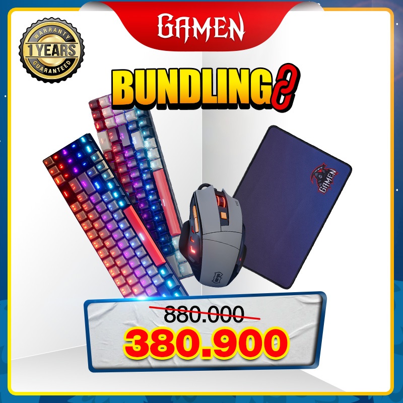 Jual [Paket Hemat] GAMEN Titan Elite Gaming Mechanical Keyboard ...