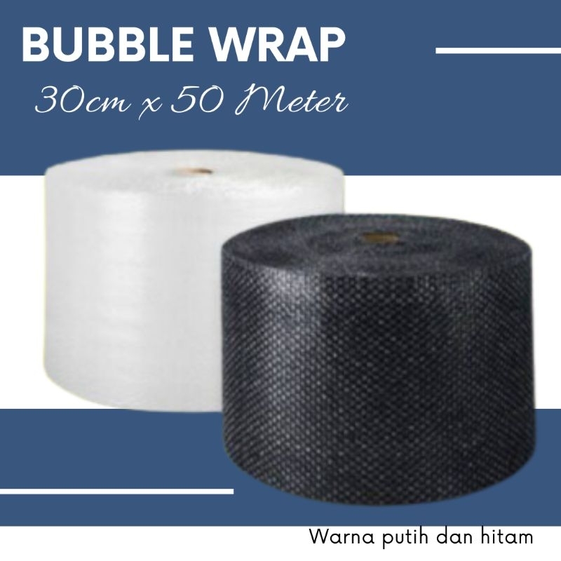 Jual Bubble Wrap Roll Packing 30cm x 50m Buble Warp Warna Hitam Dan ...