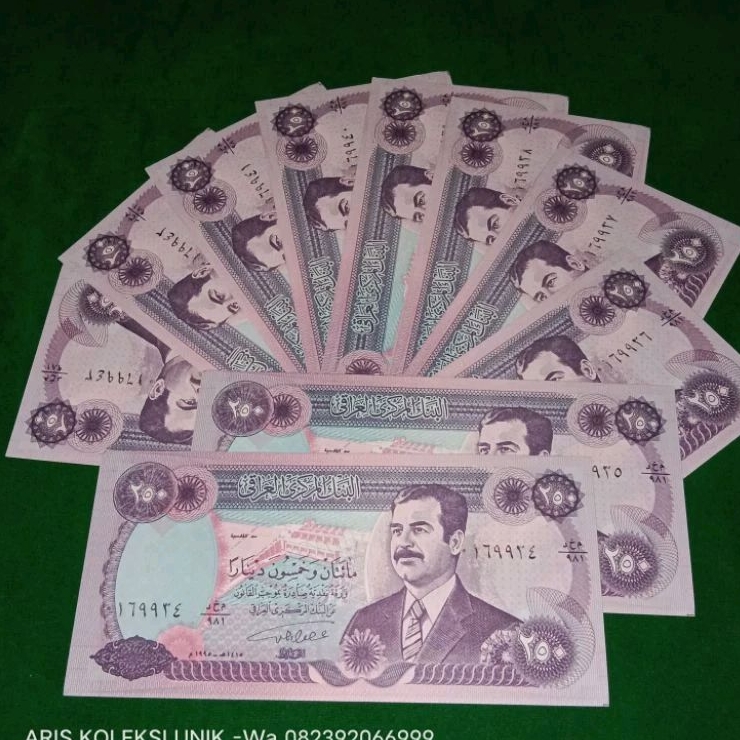 Jual Uang asing 250 dinars iraq kondisi unc gress. | Shopee Indonesia