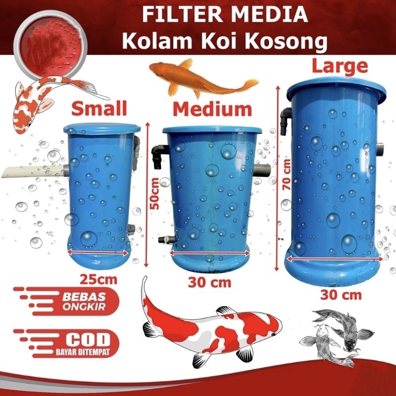 Jual Tong Filter Bahan Fiber Tempat Media Filter Kolam Ukuran S M L ...