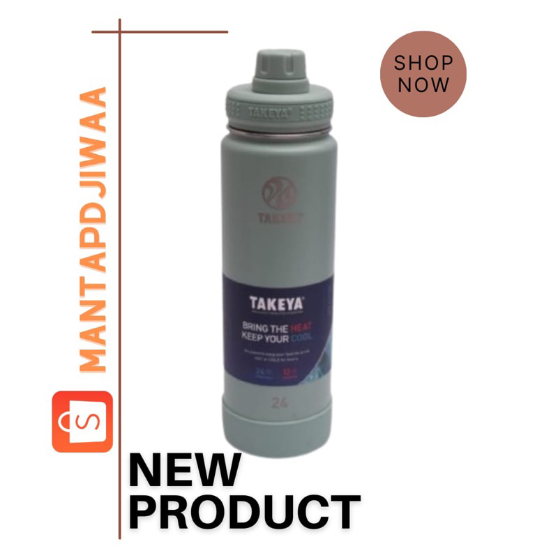 Jual Takeya 700 Ml Botol Vacuum Flask Stainless - Hijau Cucumber | Shopee Indonesia